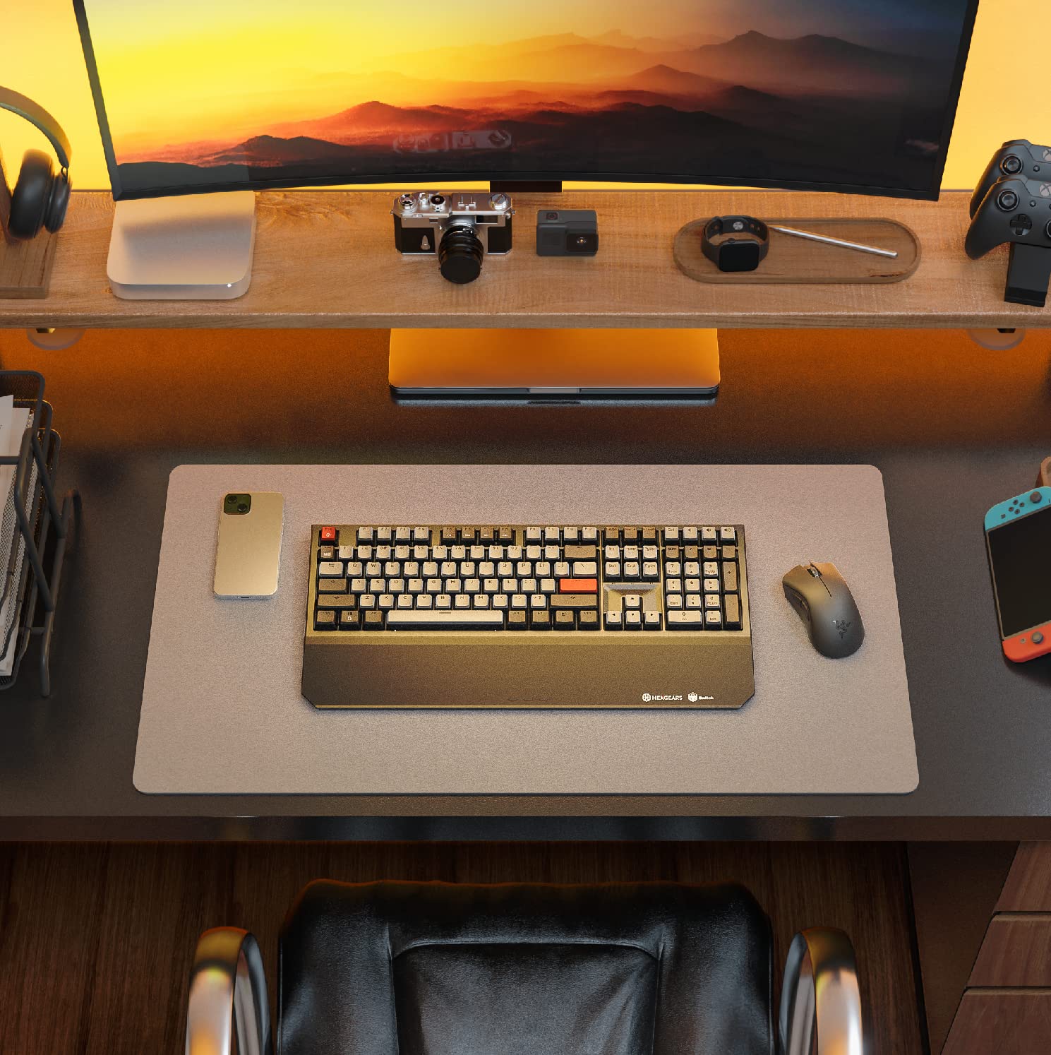 Hexgears X3 Wireless Mechanical Keyboard TKL 87 Keys, Kailh Box 3.0 Gold Switch, Ergonomic, N-Key Rollover, Backlit Gaming Keyboard with Wrist Rest for PC/Tablet/PS/Xbox/Mac/Laptop