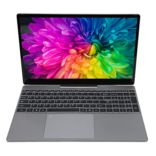 Jopwkuin Office Laptop, Fingerprint Reader Tablet Laptop 12GB DDR5 RAM 15.6in Touchscreen RGB Backlit for Family (US Plug 512GB)