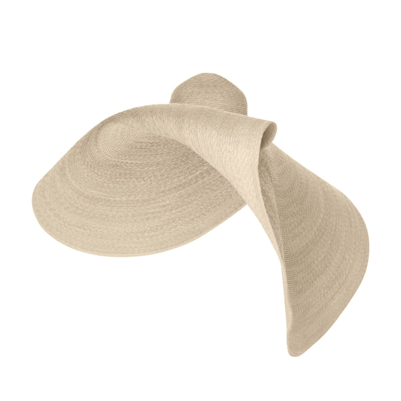 HNTHY Woman Large Sun Hat Beach Sun Protection Foldable Straw Cap Oversized Collapsible Beach Hat Beach (Color : A, Size : 27x27X9CM)