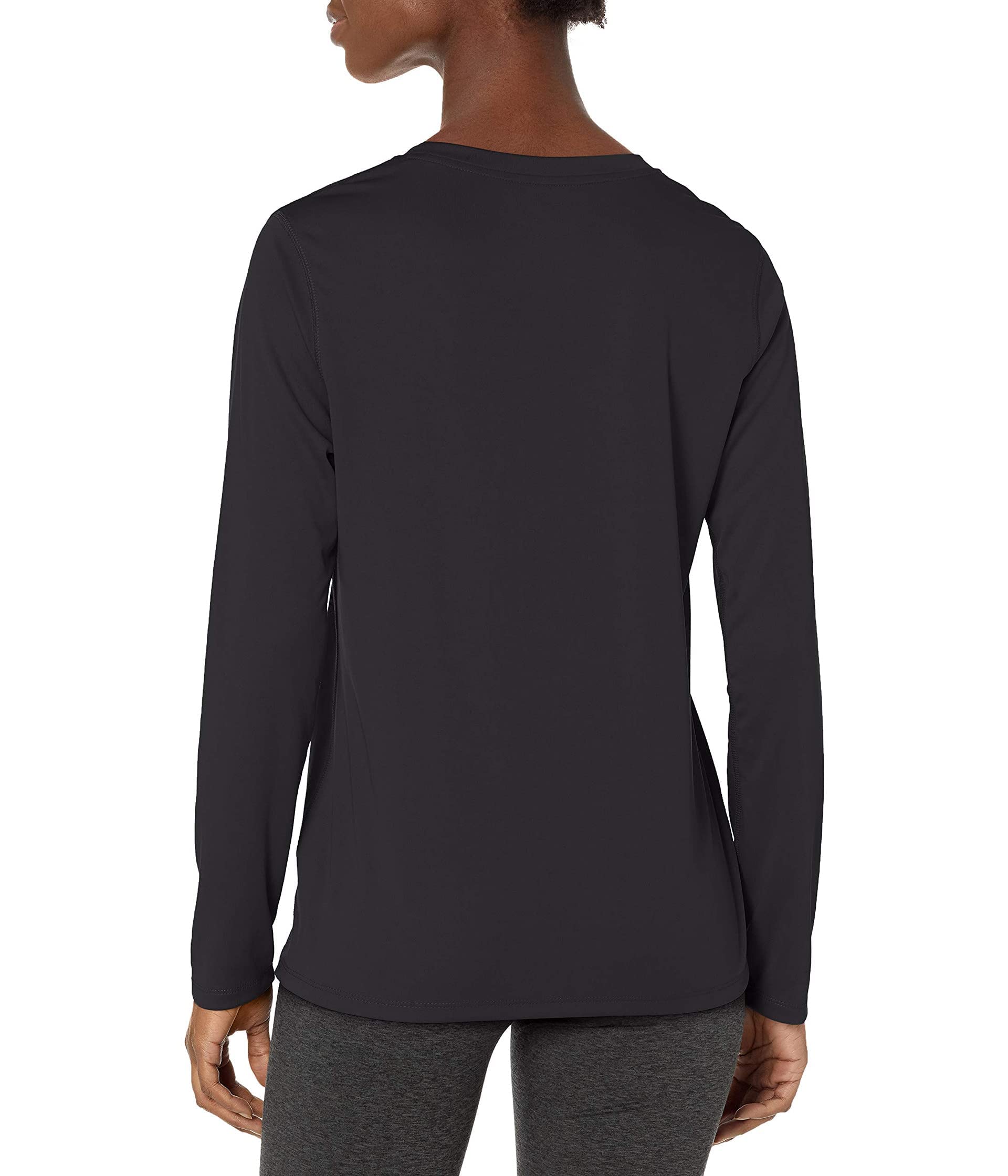Hanes womens Sport Cool Dri Performance Long Sleeve T-shirt Shirt, Black, Medium US