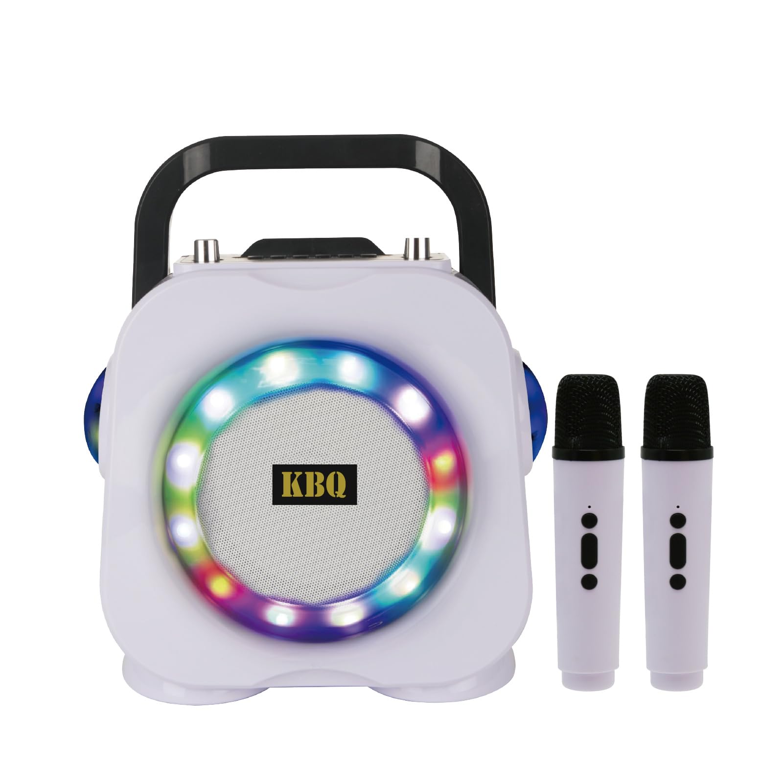 KBQ Kids Karaoke Machine with 2 Microphones, Bluetooth Portable Wireless Karaoke Speaker Player Home Karaoke System for Children and Adults (Blue)