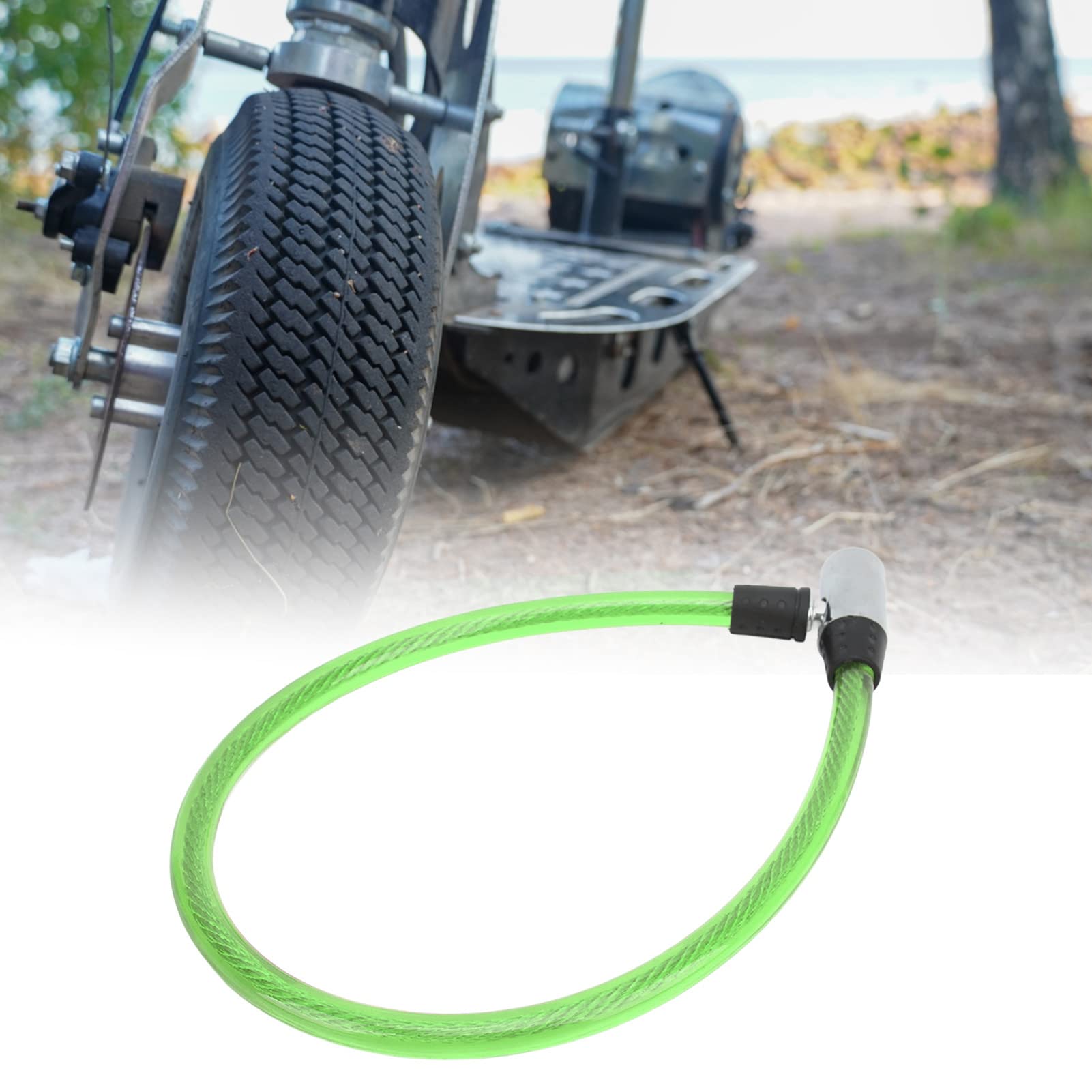 LAIONTY Bike Lock Durable Steel Wire Cables Lock with Keys Easy to Use Motorcycles Bike Lock Accessory (Green)