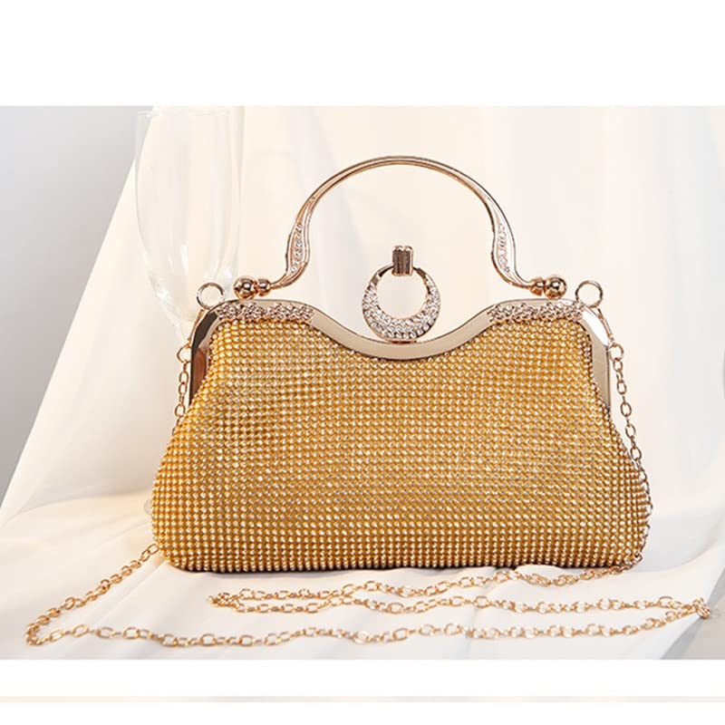N/A Ladies Diamond Clutch Wallet Wedding Tote Evening Bag Exquisite Women Chain Shoulder Bag