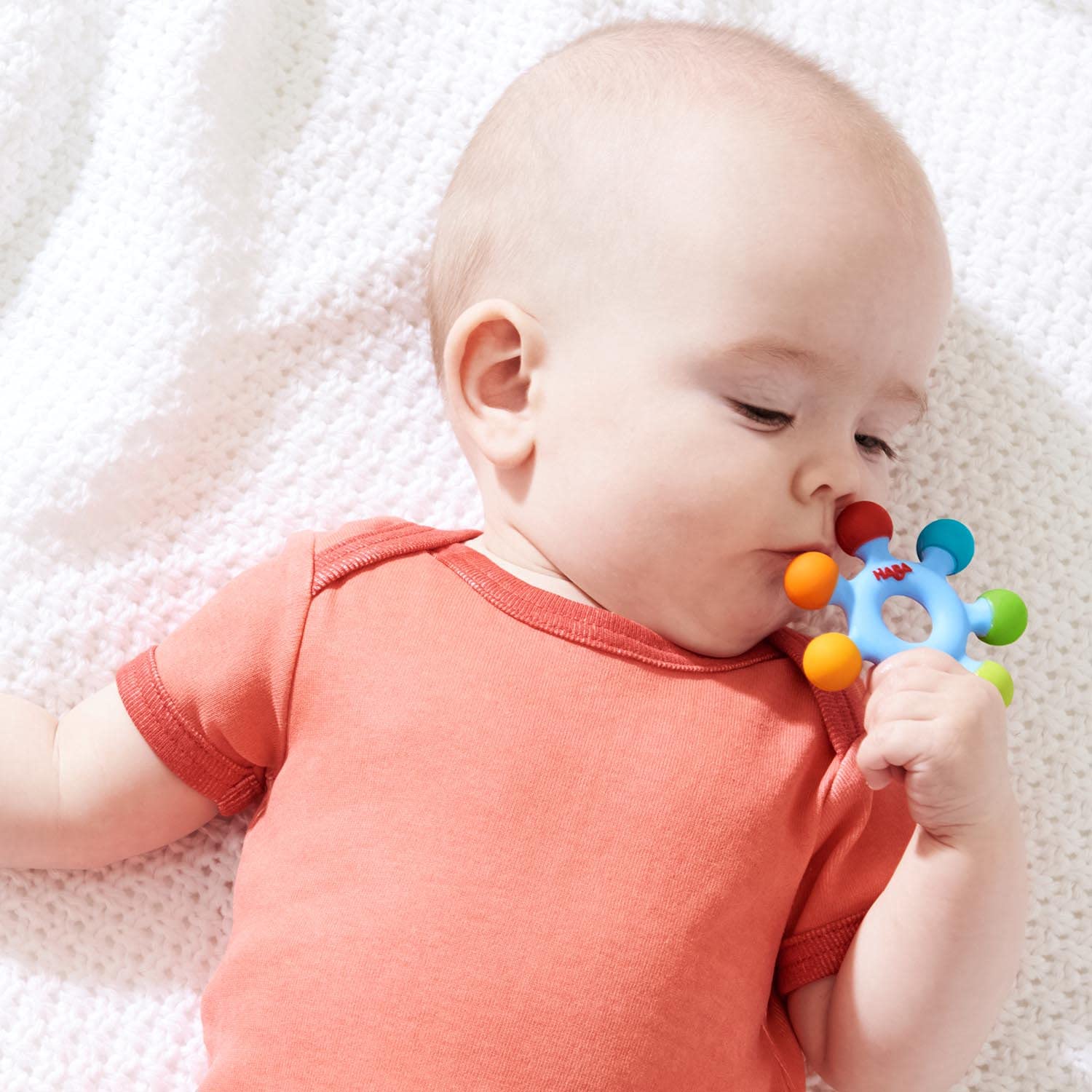 HABA Clutching Toy Color Wheel - Silicone Teether