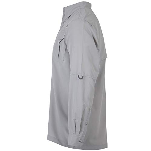 HABIT Men's Belcoast Long Sleeve River Guide Fishing Shirt, Dusk (High Rise), Large