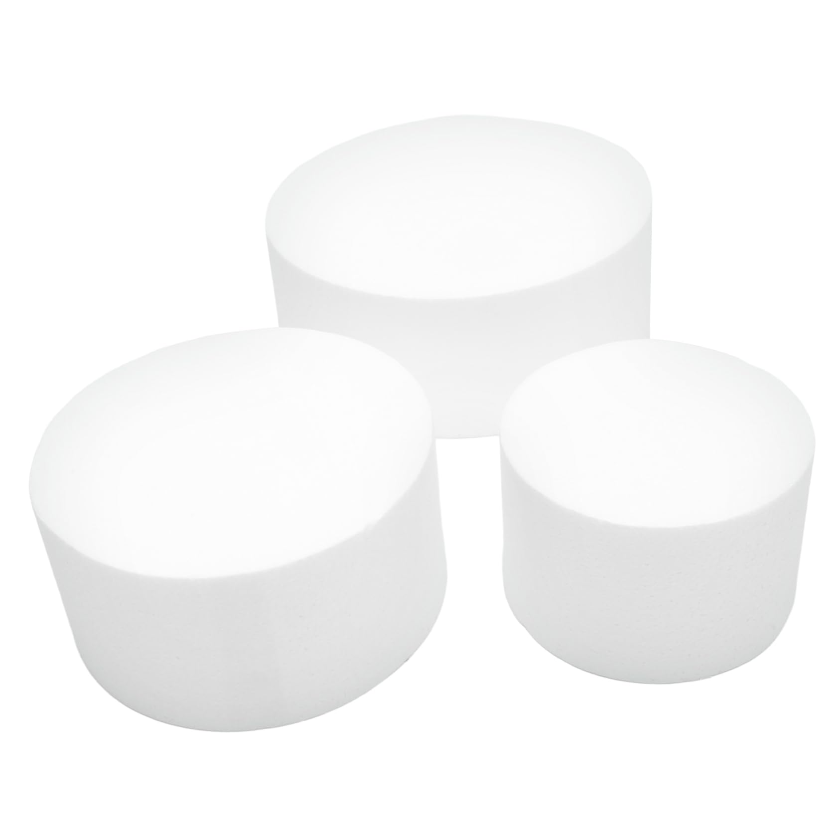 Hoement 3pcs Wedding Cake Stands Wedding Ceremony Decorations DIY Crafts Round Cake Stand Wedding Decor Rotating Cake Stand Rotary Tool Cake Dummies 15c White Foam Window Wedding Supplies