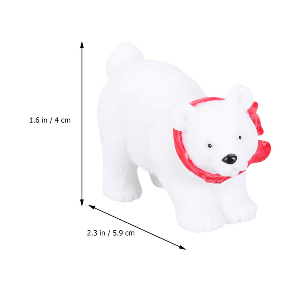 LIOOBO 9pcs Christmas Bear Ornaments, Christmas Mini Ornaments Micro Landscape Ornament for Christmas Party Decorations