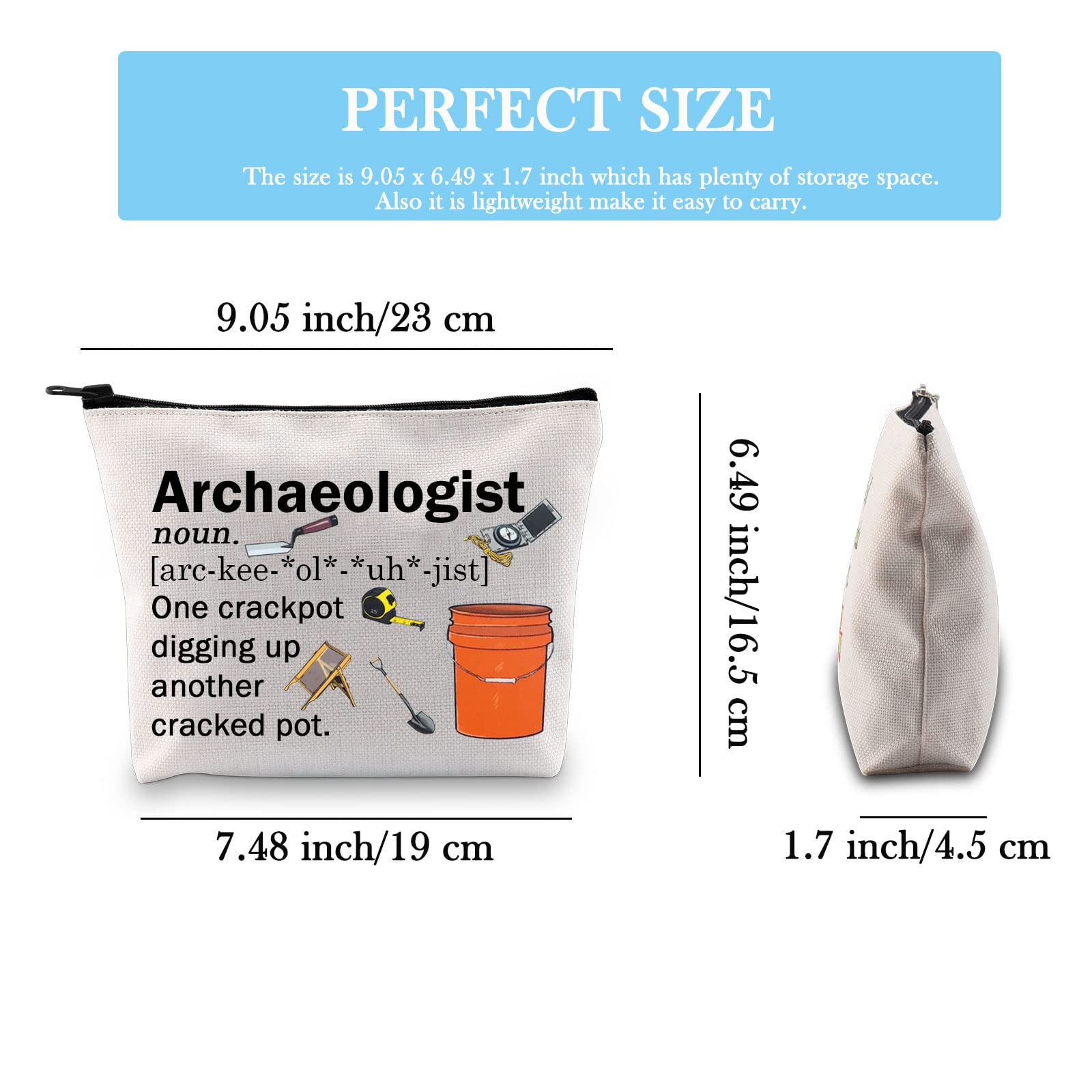 GJTIM Anthropology Archaeologist Gift Archaeology Artifact Gift Archaeologist Definition Makeup Bag Graduation Gift for Archaeology Students (Archaeologist Definition)