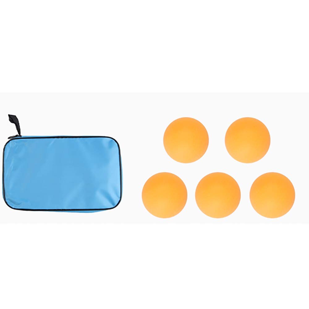 Hewen-Ping Pong Set Pingpong Racket Pingpong Paddle Table Tennis Bat Beginner Sturdy Durable Ping Pong Bat Set with 2 Rackets, 5 Balls Table Tennis Bat (Color : B, Size : Long)