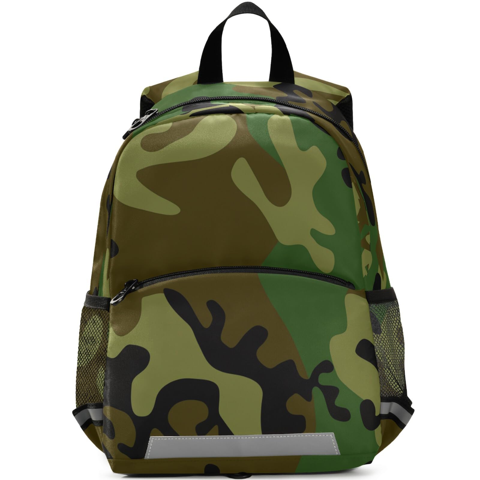 ZZKKO Green Camouflage Kids Backpack with Safety Leash Anti-lost Children Toddler Backpack Preschool Bag Army Camo