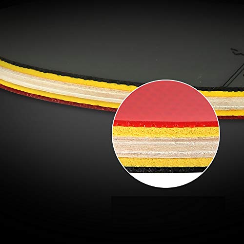 Hewen-Ping Pong Set Pingpong Racket Table Tennis Bat Beginner Portable Ping Pong Bat Set with 2 Rackets, 3 Balls Table Tennis Bat (Size : Long)