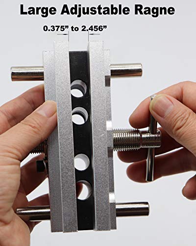 YOTOO Self Centering Doweling Jig Kit With 6 Drill Guide Bushings, Adjustable Width Drill Jig Drill Guide for Straight Holes, Power Tool Accessory Jigs