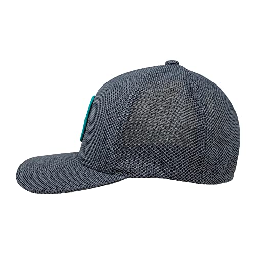 HOOEY Zeneith 5 Panel Patch Logo Flexfit Hat (as1, Alpha, l, x_l, Grey)