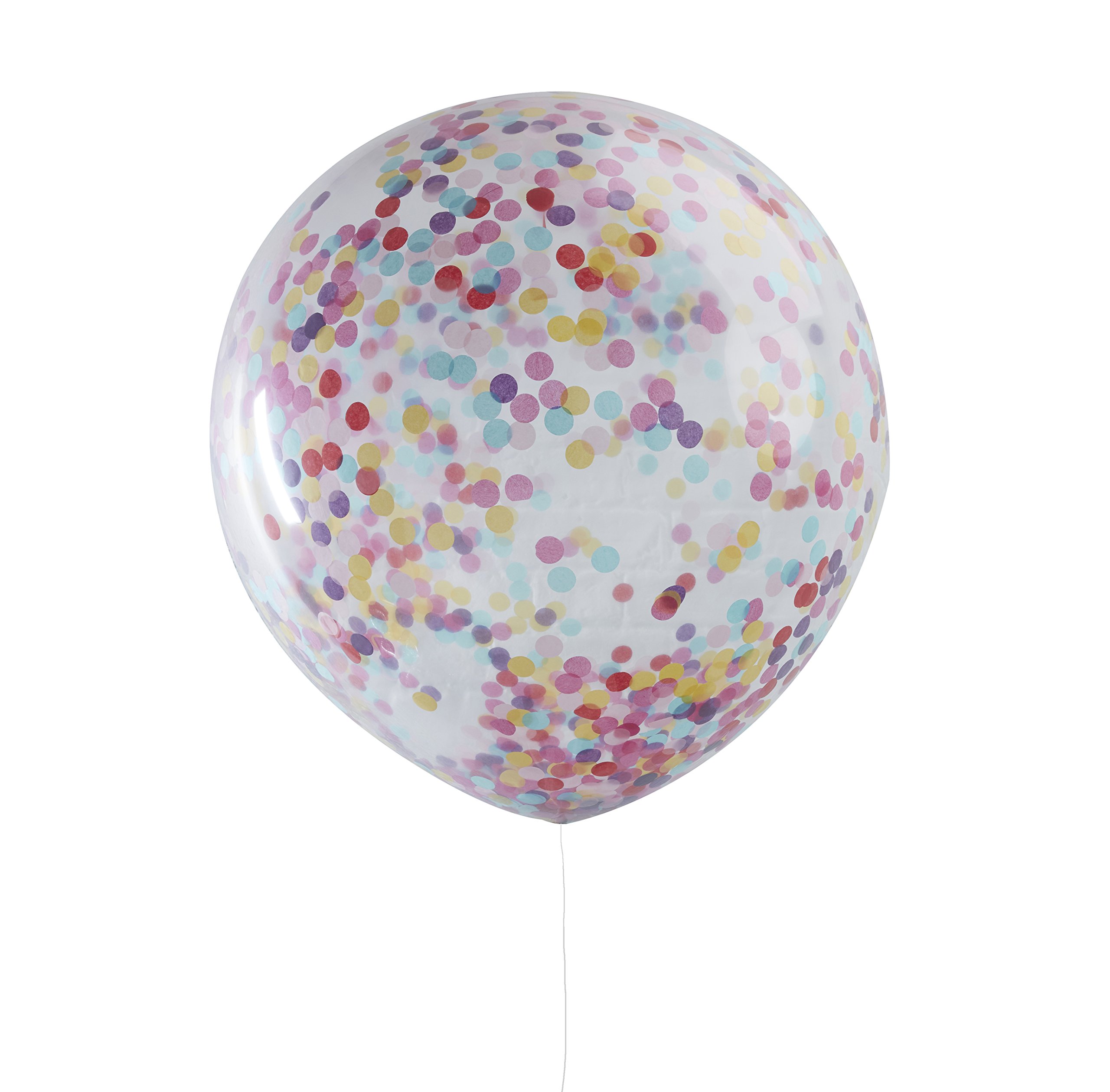 Ginger Ray Huge Confetti Filled Clear Party Balloons X 3 Party Decorations- Pick And Mix