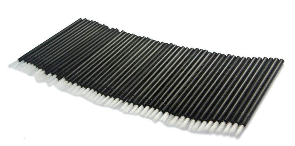 Huachnet Disposable Lipstick Gloss Wands with Soft Brush Head Makeup Kits-Pack of 100 (Black-Nylon Hair Lip Brush)
