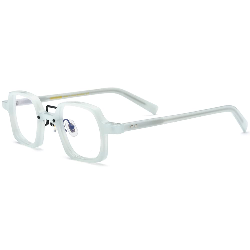 HEPIDEM Acetate Glasses Frame Men,Round Optical Eyeglasses Women Vintage Retro Eyewear 9153 (9153 Leopard)