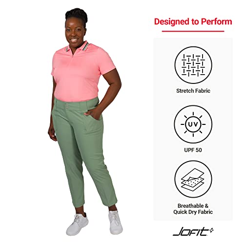 Jofit Apparel Women's Athletic Clothing Everyday Pant for Golf & Tennis, Size 8, Sage