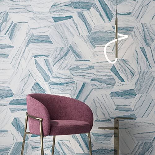 Ivy Hill Tile Macauba Hex Azur 4 in. x 0.43 in. Matte Porcelain Floor and Wall Tile Sample