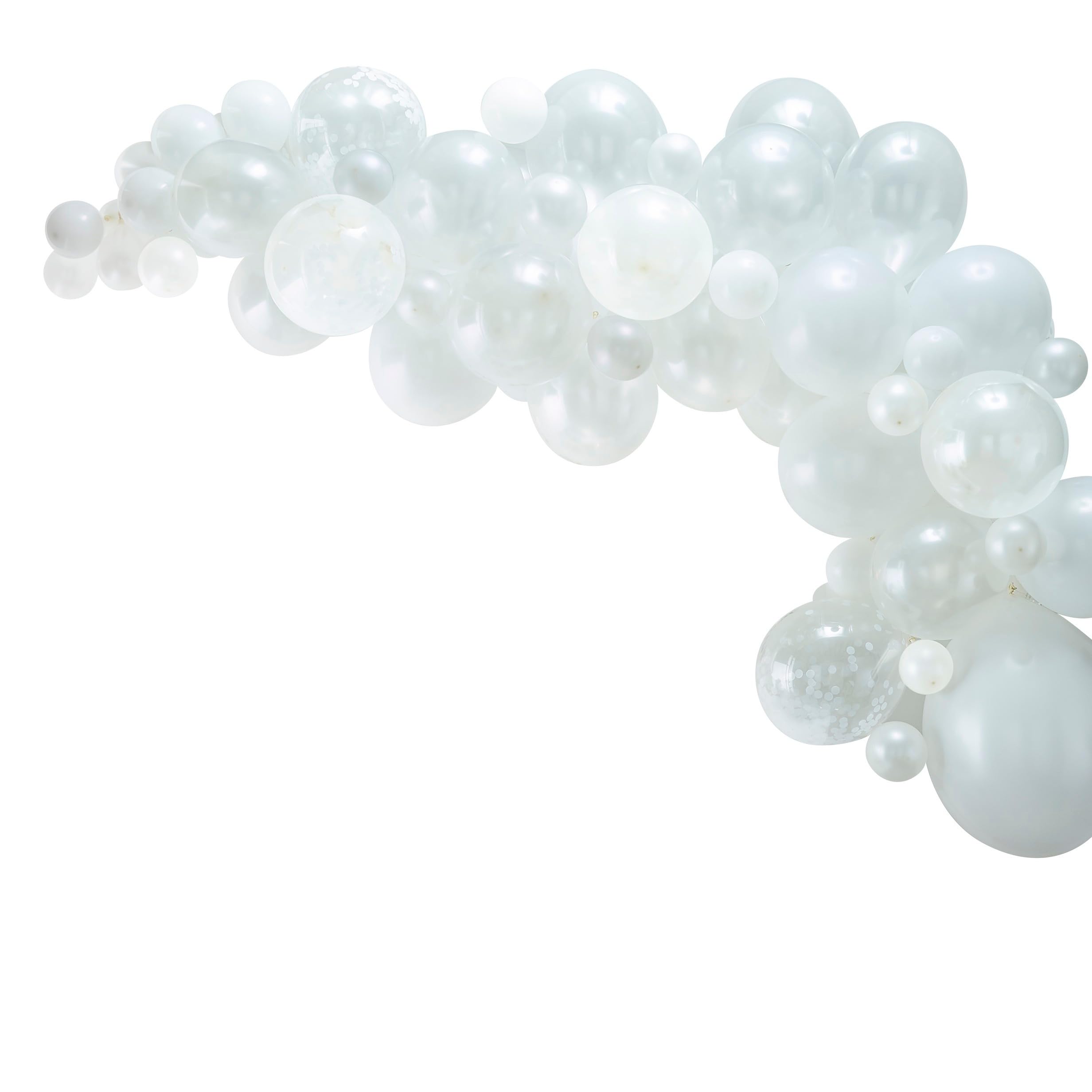 Ginger Ray White DIY Balloon Arch Kit Party Decorations 70 Assorted Pack
