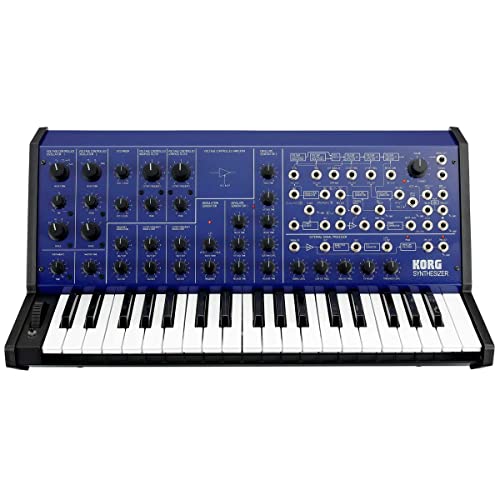 Korg MS-20 FS Monophonic Analog Synthesizer, 2 Oscillators, 37 Mini-Keys, Blue (Open Box)