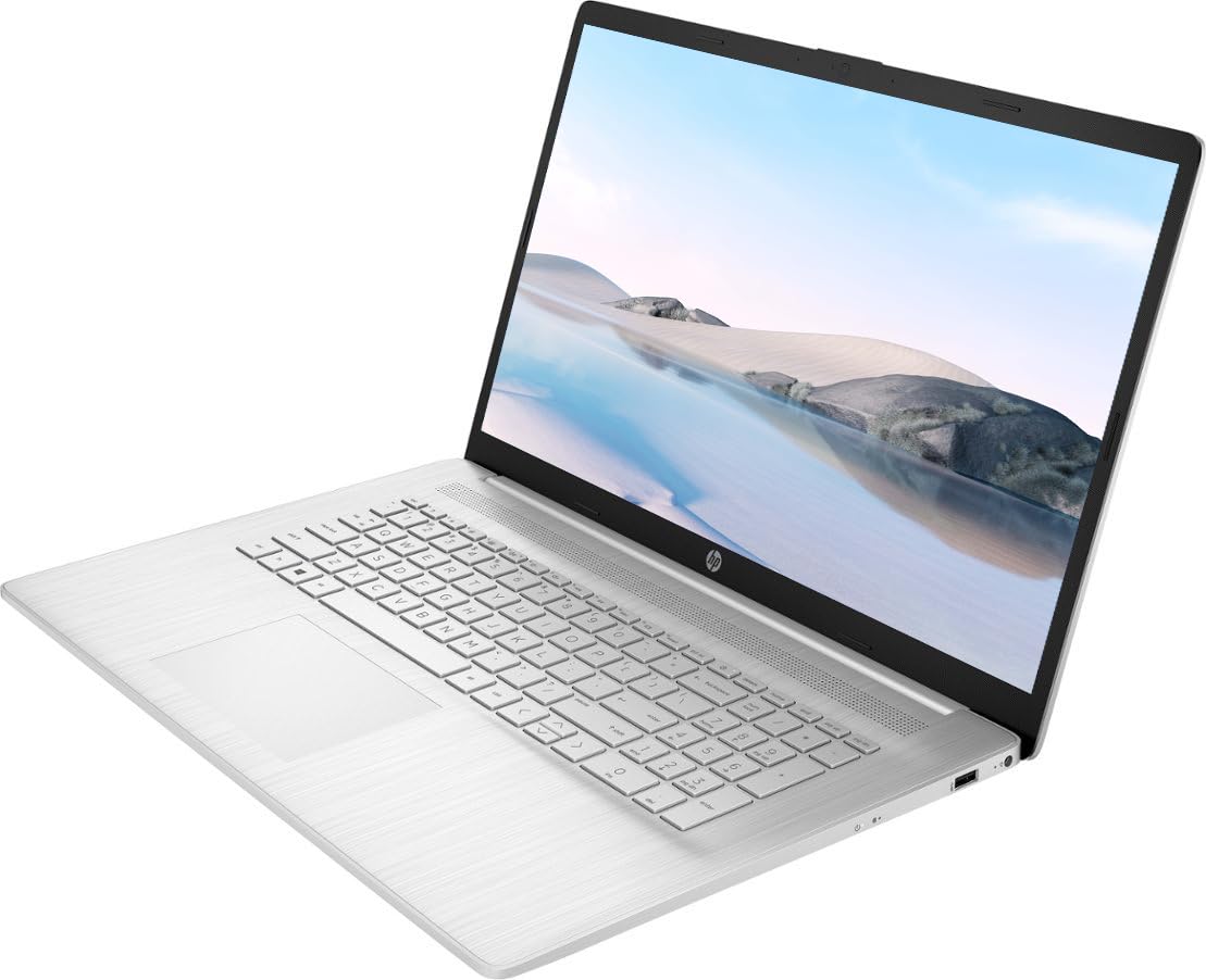 HP 17.3'' Laptop, Intel Quad Core i3-1125G4 Processor, 20GB RAM, 1TB SSD, Anti-Glare Display, Long Battery Life, Wi-Fi and Bluetooth, Webcam, HDMI, NLY MP, Windows 11, Silver