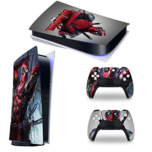 Hero Funny - PS5 Digital Edition Skin Console and 2 Controller, Vinyl Decal Sticker Full Cover Protective