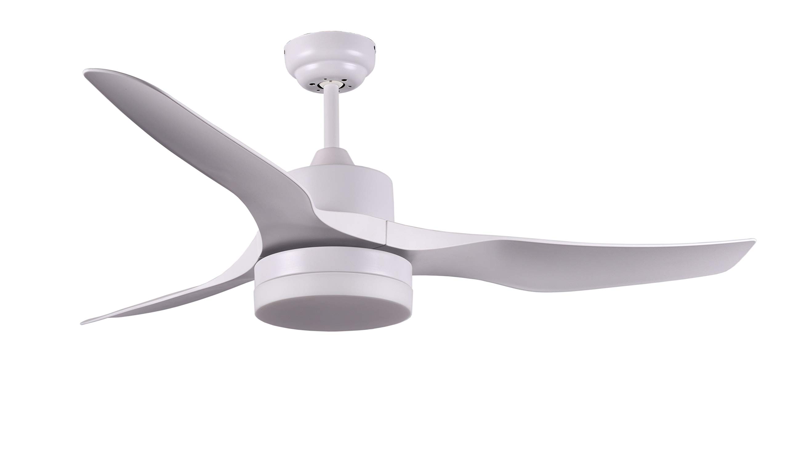 Hauslane CF3000 52 inch Modern 3 Blade Ceiling Fan with Lights | Bright LED Lamp and Three Reversible Blades | Suitable for 350 Sq Ft Room, Brushed Nickel Finish