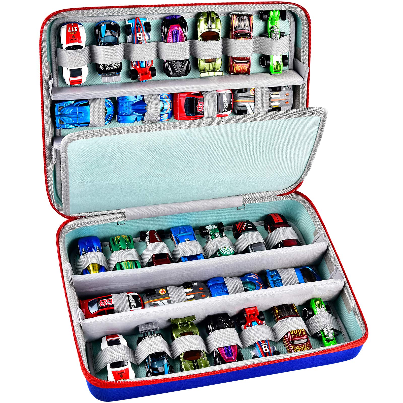 GWCASE Toy Car Organizer Case Compatible with Hot Wheels Cars/for Matchbox Cars. Storage Holder Carrying Container Bag Fits for Hotwheels/for Diecast Mini Model Car (Box Only)