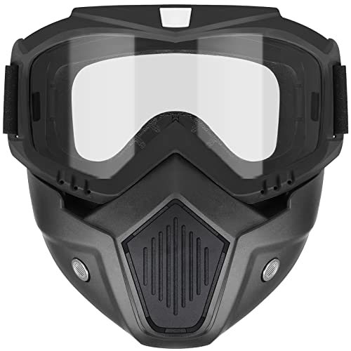 YScare Tactical Mask Compatible with Nerf Rival, Apollo, Zeus, Khaos, Atlas, & Artemis Blasters Rival Airsoft Mask,Black Detachable Masks with Goggles for Shooting Game Cycling Cosplay Partyโฆ