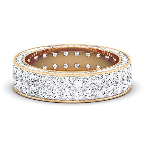 Jiana Jewels 14K Yellow Gold 2.57 Carat (H-I Color, SI2-I1 Clarity) Lab Created Diamond Band Ring