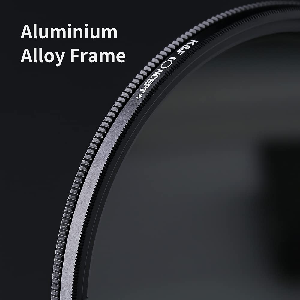 K&F Concept 58mm Variable ND2-ND400 ND Lens Filter (1-9 Stops) for Camera Lens, Adjustable Neutral Density Filter with Microfiber Cleaning Cloth (B-Series)