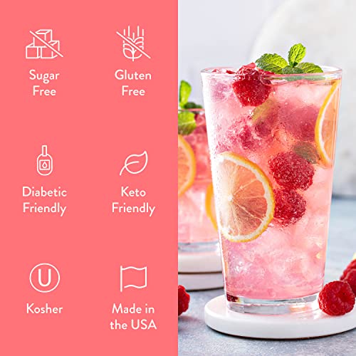 Jordan's Skinny Mixes Sugar Free Syrup, Meyers Lemon Raspberry Flavor, Fruit Flavored Water Enhancer, Drink Mix for Ice Tea, Lemonade & More, Zero Calorie Flavoring, Keto Friendly, 25.4 Fl Oz, 1 Pack