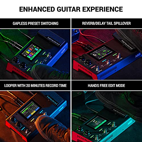 HEADRUSH MX5 - Black - Electric Guitar Multi Effects Pedal with Touch Screen, Expression Pedal, Looper, and Audio Interface