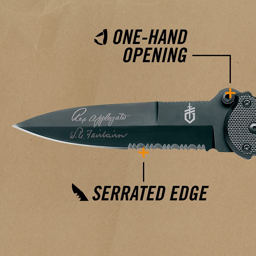 Gerber Gear Mini Covert FAST Pocket Knife - 2.9" Clip Folding Knife - Tactical Gear and Equipment - Black