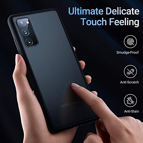 TORRAS Shockproof Samsung Galaxy S20 FE 5G Case - Military Drop Protection, Silky Touch, Translucent Matte, Mystic Black