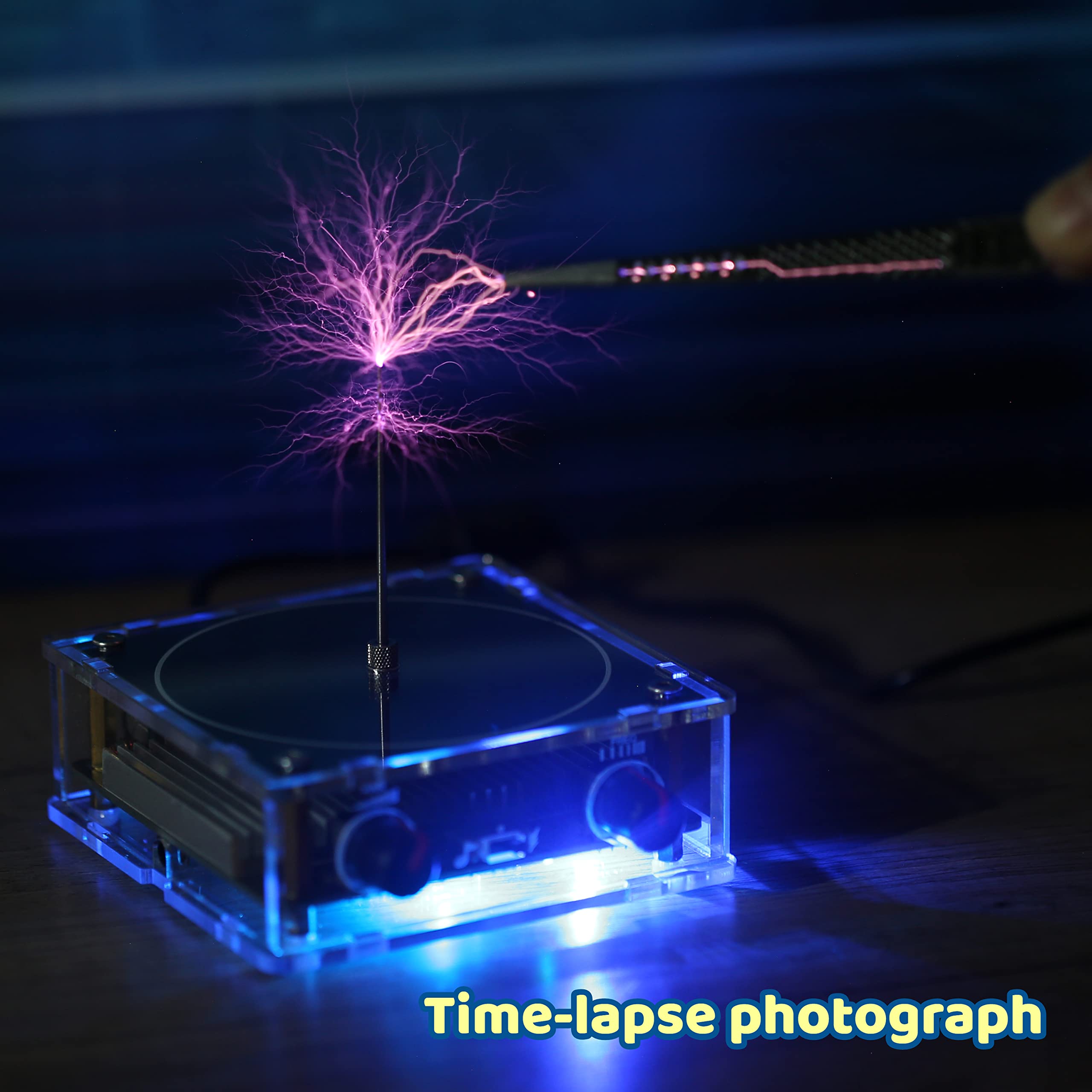 Joytech Mini Bluetooth Music Tesla Coil Arc Plasma Loudspeaker Wireless Transmission Experiment Desktop Toy Model SSTC SS14