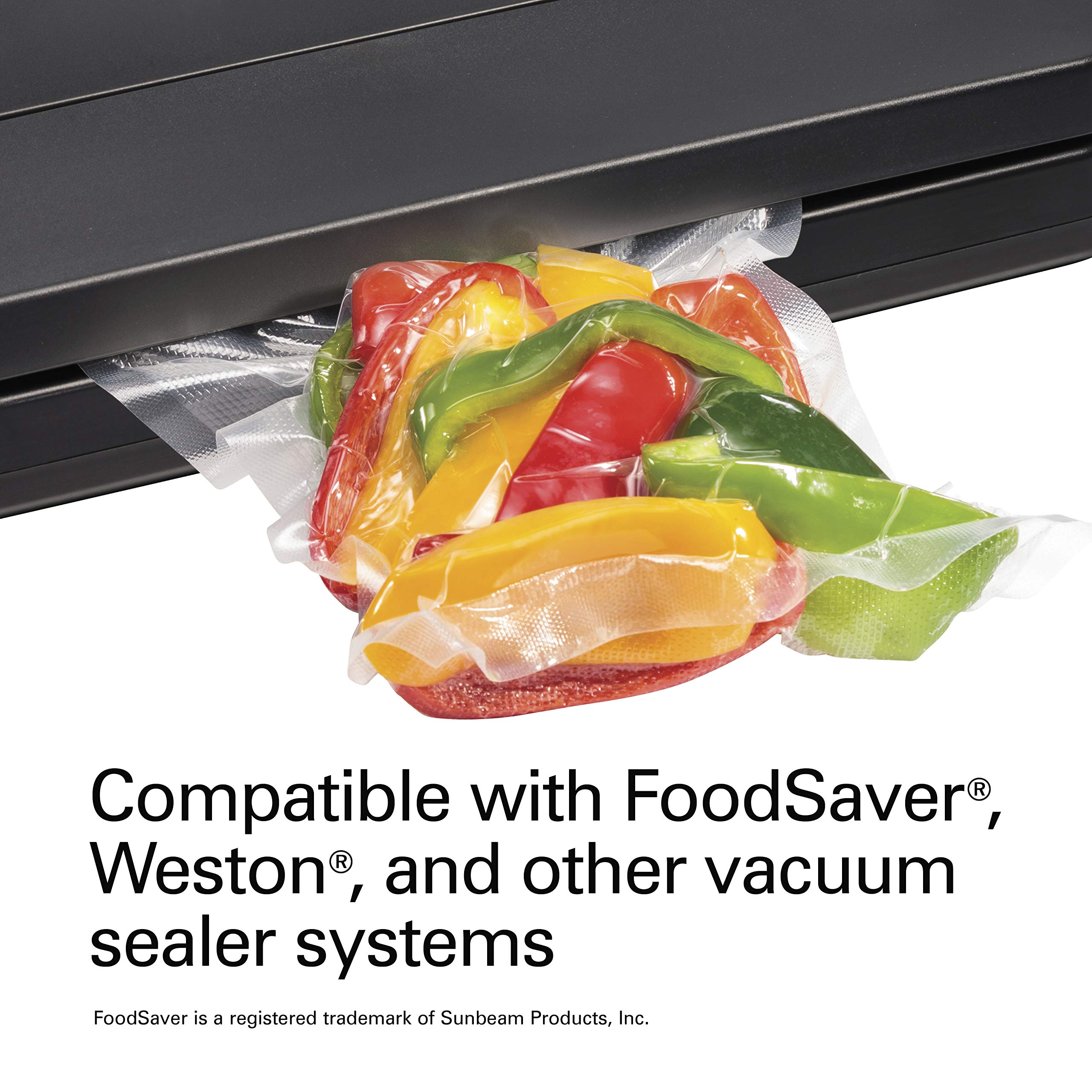 Hamilton Beach Easy-Fill 32 Count One Quart Vacuum Sealer Storage Bags for Food, BPA Free, 12β x 8β, Meal Prep and Sous Vide