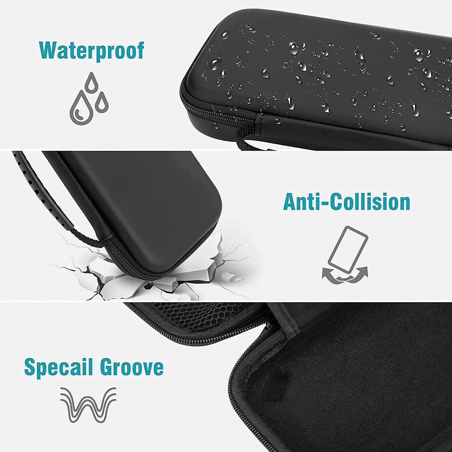HEYSTOP Carry Case Compatible with Nintendo Switch, Upgraded 14 in 1 Switch Accessories Include Travel Case, TPU Protective Case, Screen Protector, Grip Case, Playstand, Touchscreen Pen and Thumb Cap