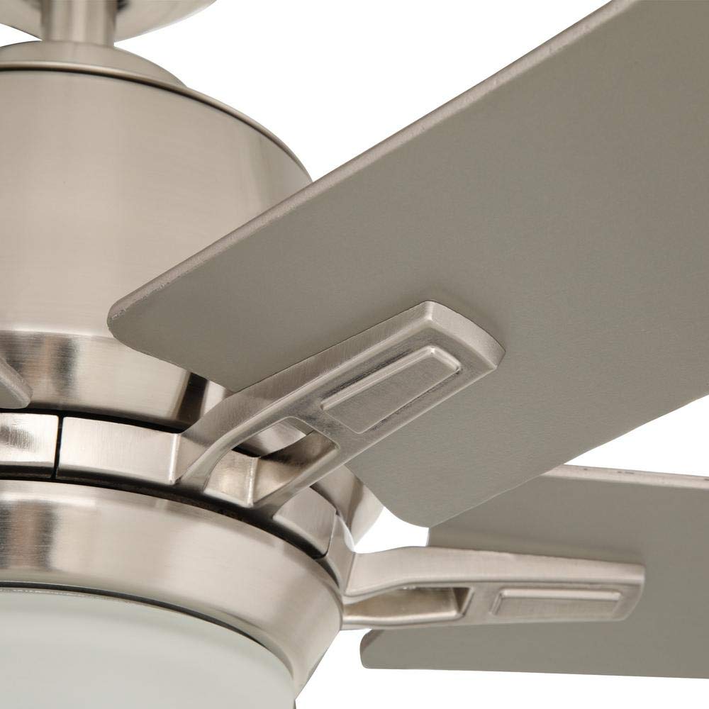 Home Decorators Collection Kensgrove 54 in. Integrated LED Indoor Brushed Nickel Ceiling Fan with Light Kit and Remote Control