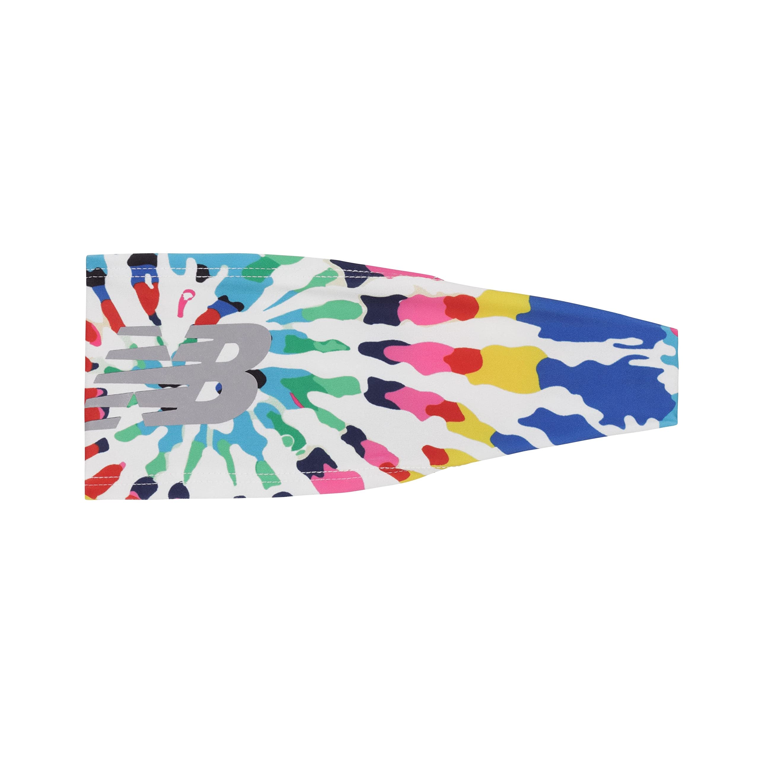 New Balance Unisex Midweight Reversible Performance Headband, Cyclone Heather/Black, One Size