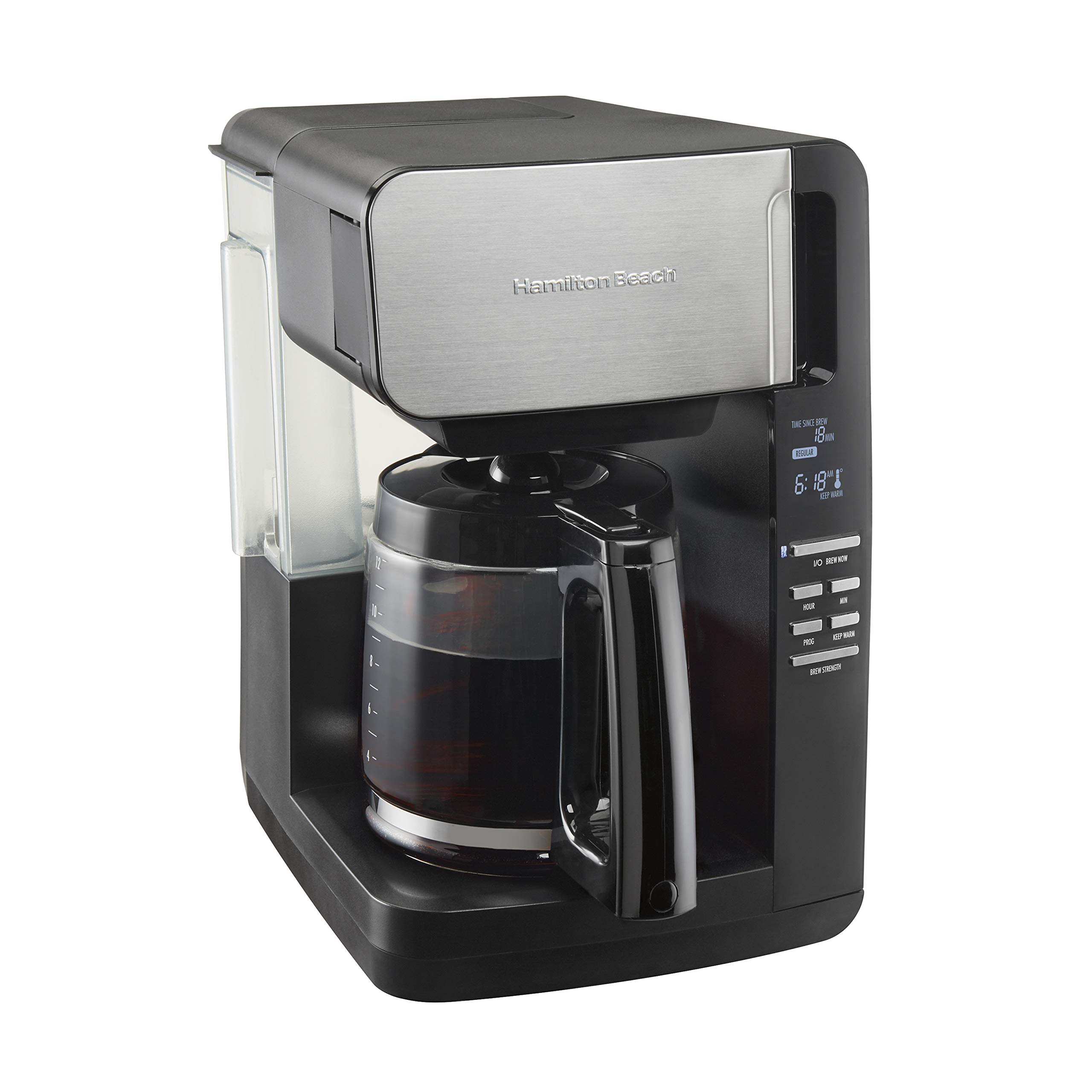 Hamilton Beach 12-Cup Programmable Ultra Coffee Maker with Easy Access, Black & Stainless 46203