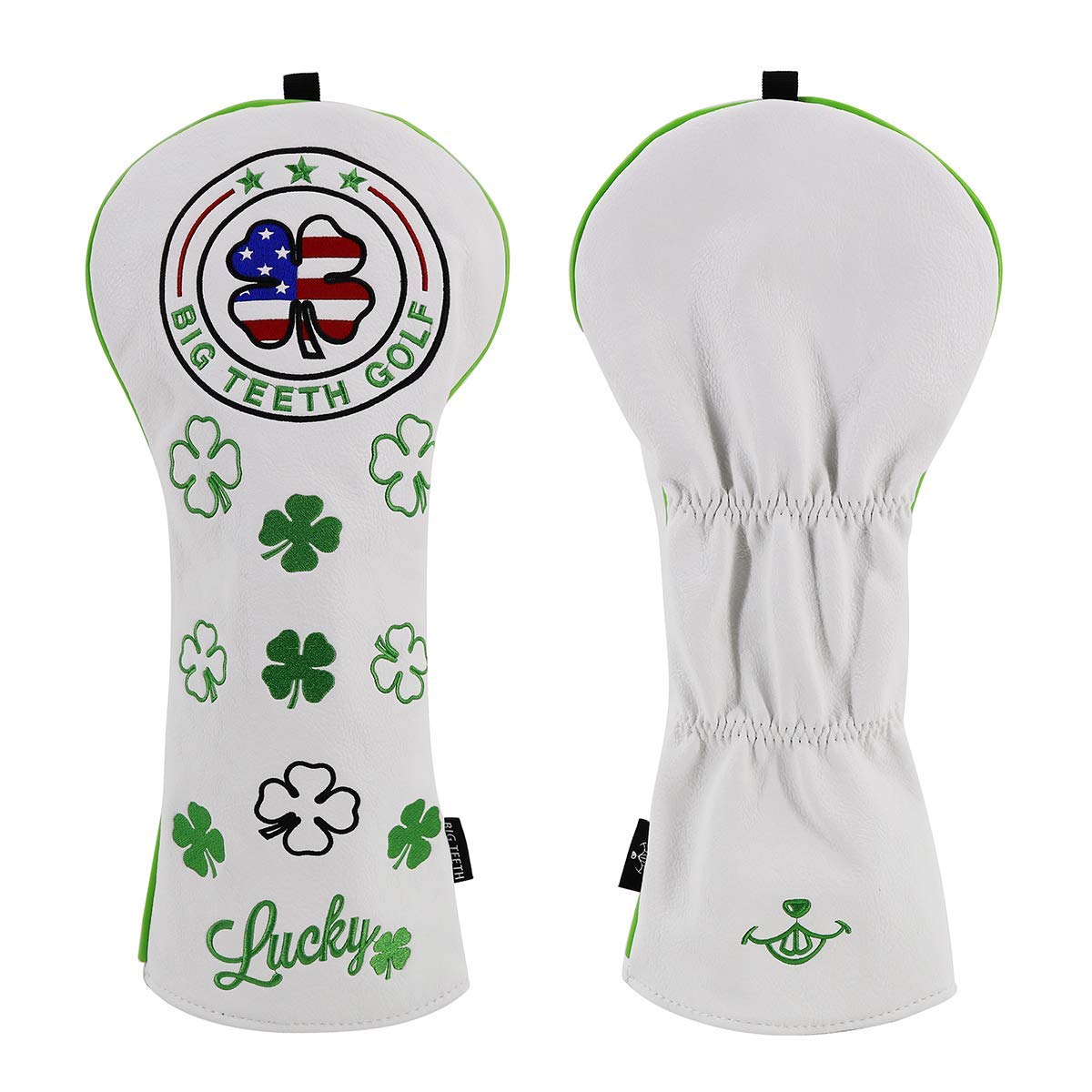 Golf Head Covers Driver Fairway UT Cover Putter Iron Cover Golf Club Protector Lucky Clover