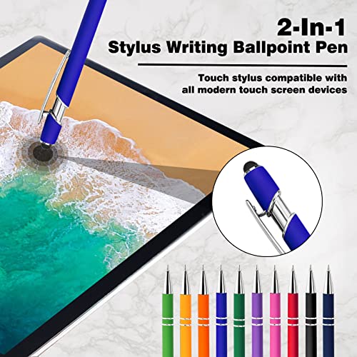 Up to 300 Personalized Pens in Bulk Custom Pens with Name Text Stylus Tip Customized Pens with Free Engraving Gift for Men Women Business Teachers Graduation