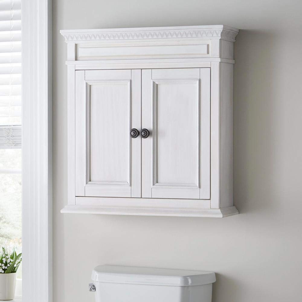 Home Decorators Collection Cailla 26 in. W x 28 in. H Wall Cabinet in White Wash