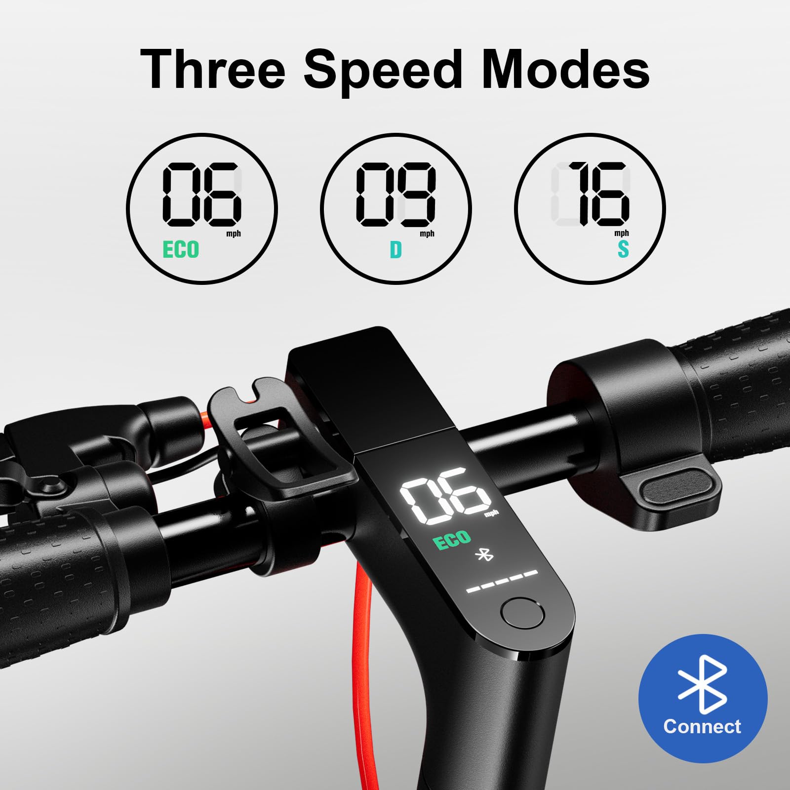 GTRACING Electric Scooter Adults with Seat, Foldable Commuting E-Scooter Power by 350W Motor and App Control, 15 Miles Range, 6/9/16Mph Three Gear Speeds, 8.5" Pneumatic Tire