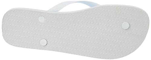 Havaianas Men's Hype Flip Flop Sandal, White/White/Navy Blue, 13