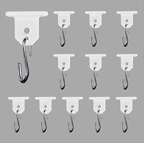 RV Awning Hooks, RV Awning Light Clips for Christmas Camping Awning Lights Decor, Hang Clothes,Hang Plants and More.Easily Slide Into RV Awning Roller Bar Channel (12 PCS)
