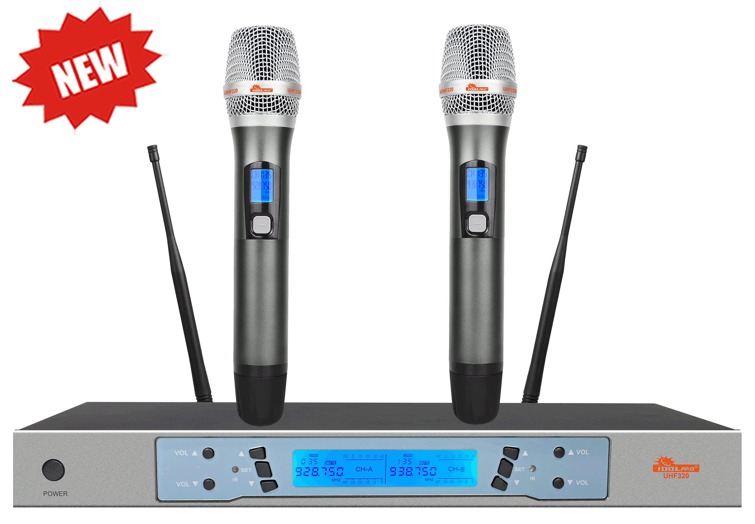 Home Karaoke Package IDOLpro 2600W Karaoke System with Dual Speakers, Dual Smart Wireless Microphone, Mixing Amplifier
