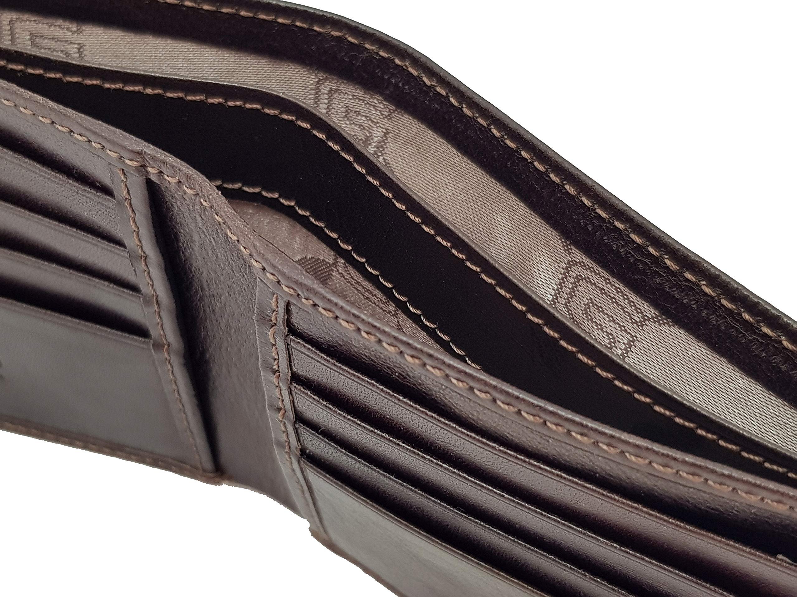 Giudi Splendid Slimfold Men's Wallet Made in Italy - Beautiful Smooth Genuine Leather - 2 Cash Pockets - 8 Card Holder - Button Snap Closure - Superb Present for Male