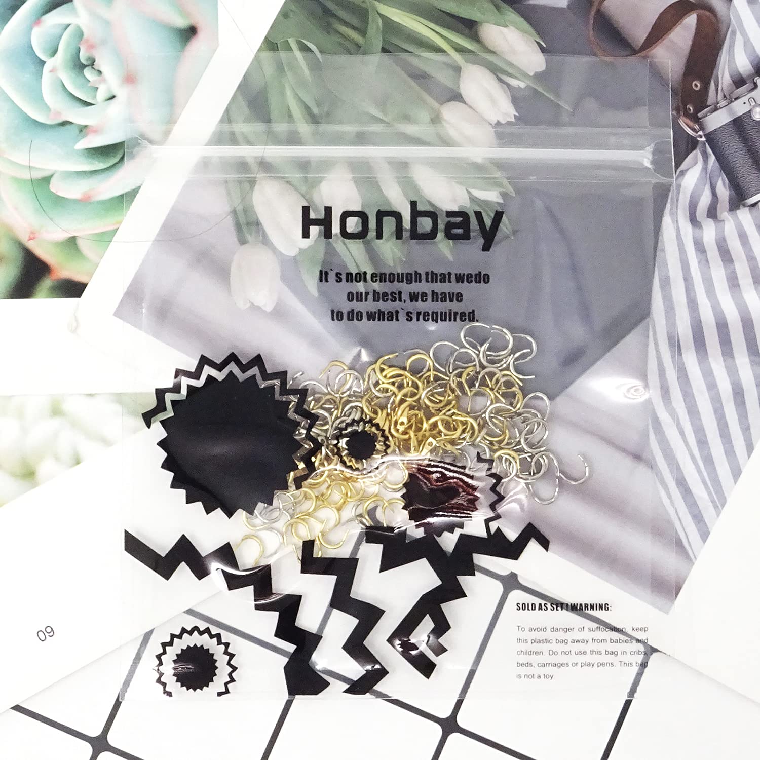 Honbay 200PCS Easy Spin Spinner Clevis U-Shaped Brass Links Fishing Clevis Fishing Spoons Blades Spinnerbait Parts Inline Spinner Making Freshwater Saltwater (2 Color)